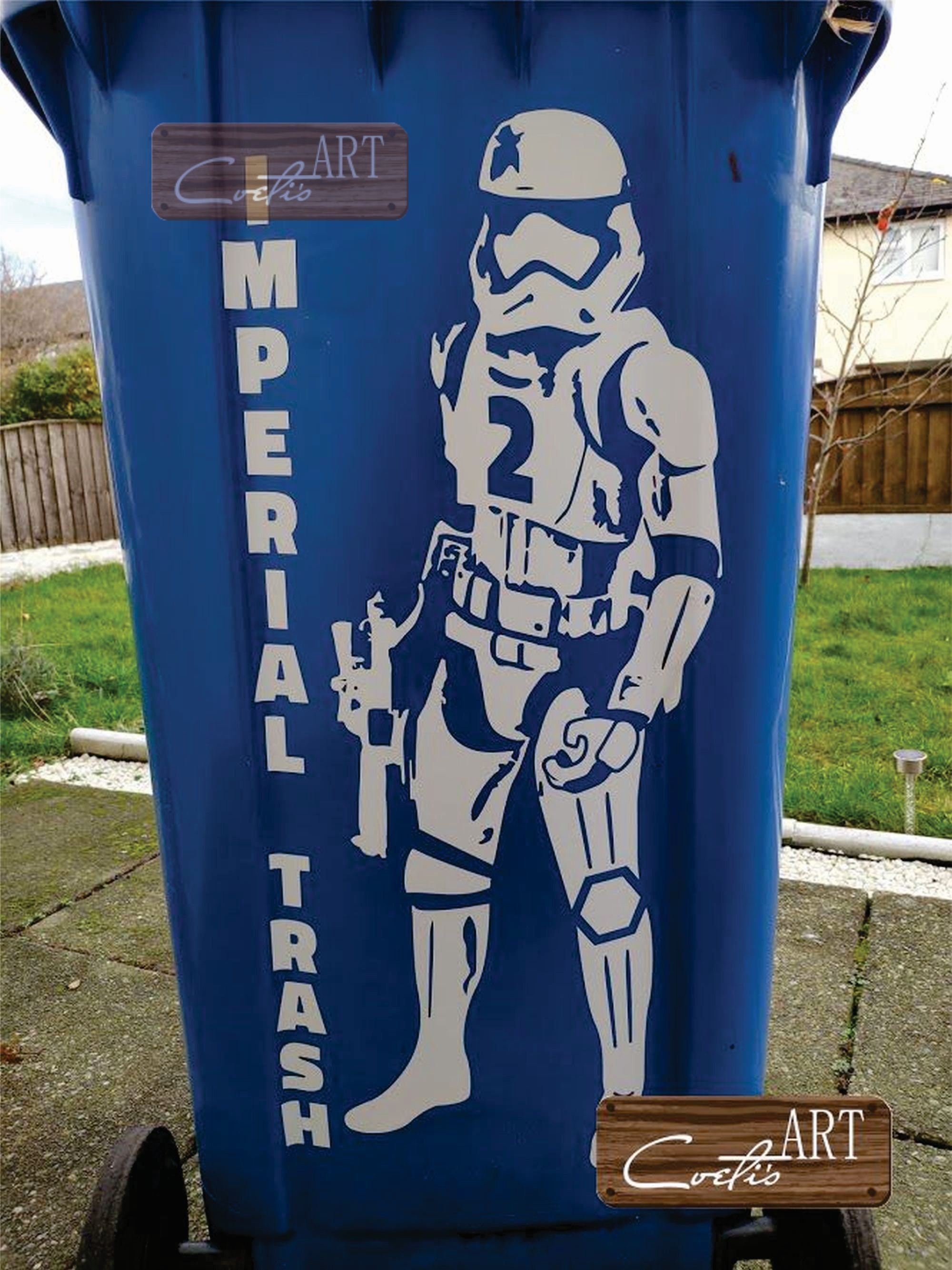 Star Wars Imperial Trash Custom Personalized Wheelie Bin - Etsy UK