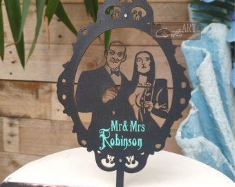 Addams Family Cake Topper | Etsy