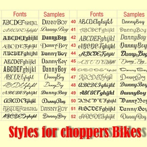 X2 Personalized Motorcycle Name Decal: Custom Vinyl Stickers, 52 Fonts ...