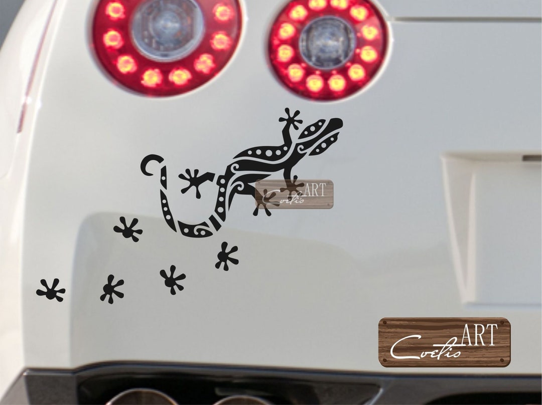 Maori Lizard Gecko Car Decal: Tribal Tattoo Vinyl Sticker - Etsy