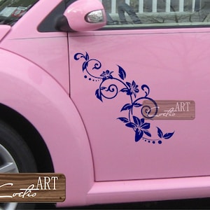 Set Lily Flowers Car Decal: Floral Auto Jeep, Van, Camper Stickers - Etsy