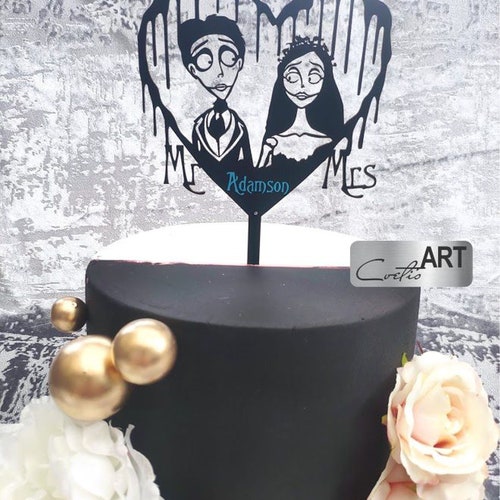 Corpse Bride & Victor Bride and Groom Wedding Cake Topper - Etsy