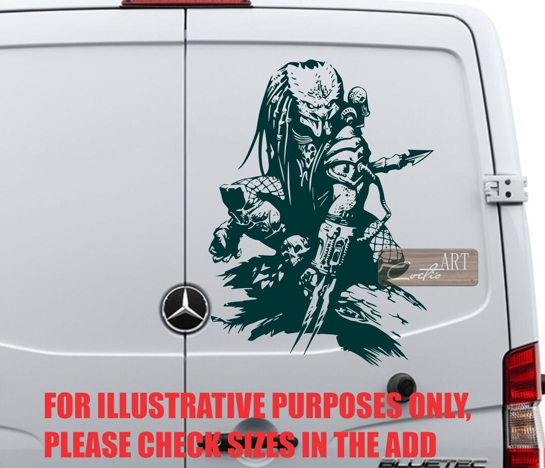 Alien the Predator With Skull A Foreign Soldier A Foreigner Sticker Van ...