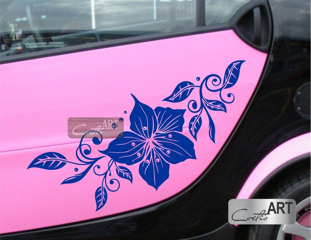 Floral Flower Car Decal: Auto Jeep, Van, Camper, RV Motorhome Vinyl ...