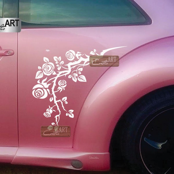Black Rose Car Decals - Etsy