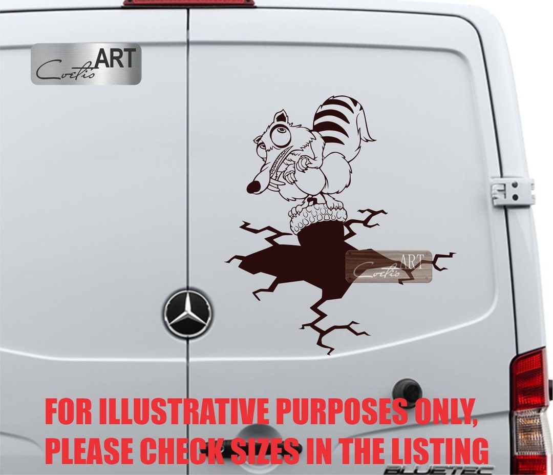 Ice Age Crazy Squirrel Funny Van Camper Caravan Stickers Vinyl Decals ...