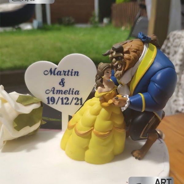 Beauty and the Beast Wedding Cake Topper - Etsy