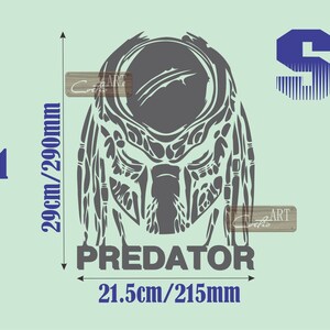 Alien the Predator Head Helmet Sticker Car Van Jeep Camper Caravan ...
