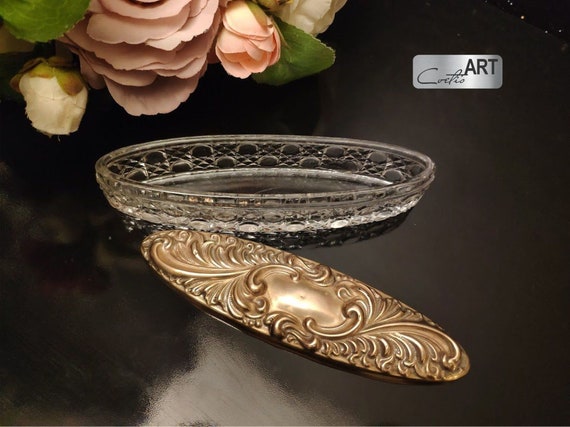 Antique Vintage Rare Cut Glass Pin Holder Edwardian C… - Gem