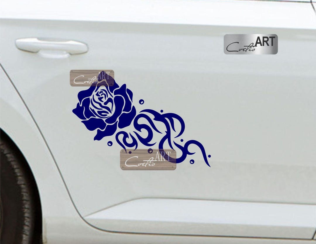Set Rose Tattoo Car Decal Stickers: Auto Jeep, Van Vinyl Graphics - Etsy