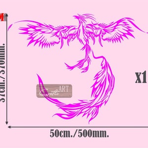 Phoenix Bird Car Decal Immortal Bird, Phoenix Window Decal, Wall Decal ...