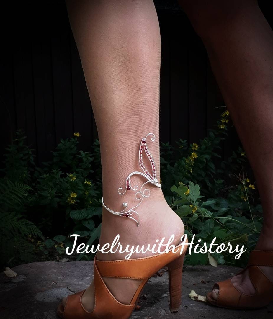 Anklets for Women Boho Silver Flower Anklet Bangle Wire - Etsy