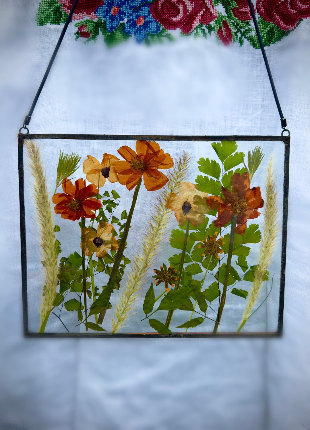 Dry Flower Frame, Flower Suncatcher, Dried Pressed Flower, Pressed ...