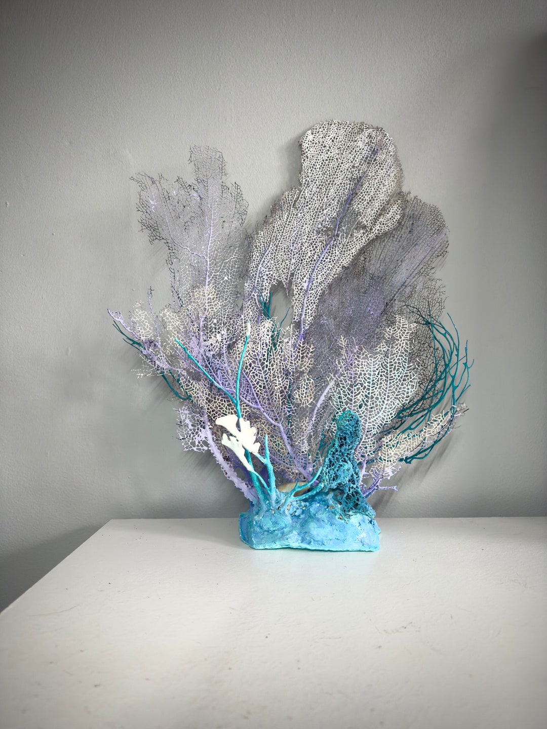 Nautical Home Decor, Sea Fan, Natural White Sea Fan, Coastal Home Decor ...