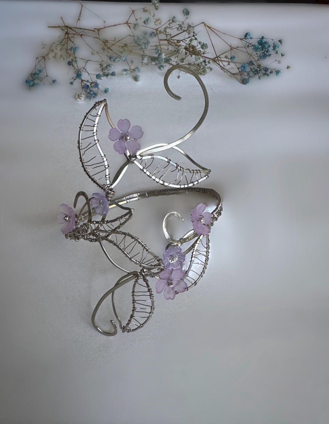 Spiral Upper Arm Cuff, Forest Nymph Arm Band, German Silver Upper Arm ...