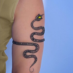 Snake Upper Arm Cuff Bracelet, Upper Arm Band, Snake Jewelry - Etsy