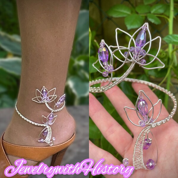 Lotus Anklet - Etsy