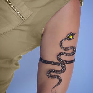 Snake Upper Arm Cuff Bracelet, Upper Arm Band, Snake Jewelry - Etsy