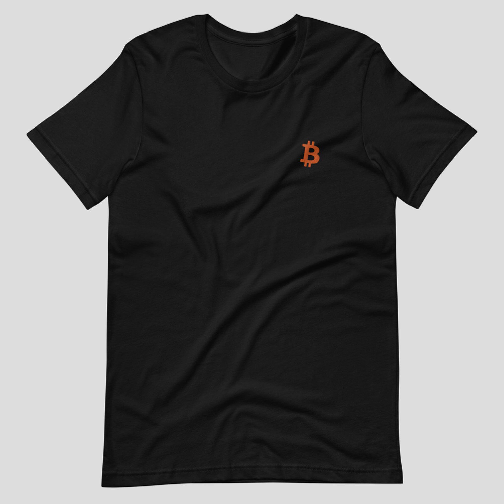 Embroidered Bitcoin Shirt, Fun Gift for Crypto Traders, Orange Bitcoin ...