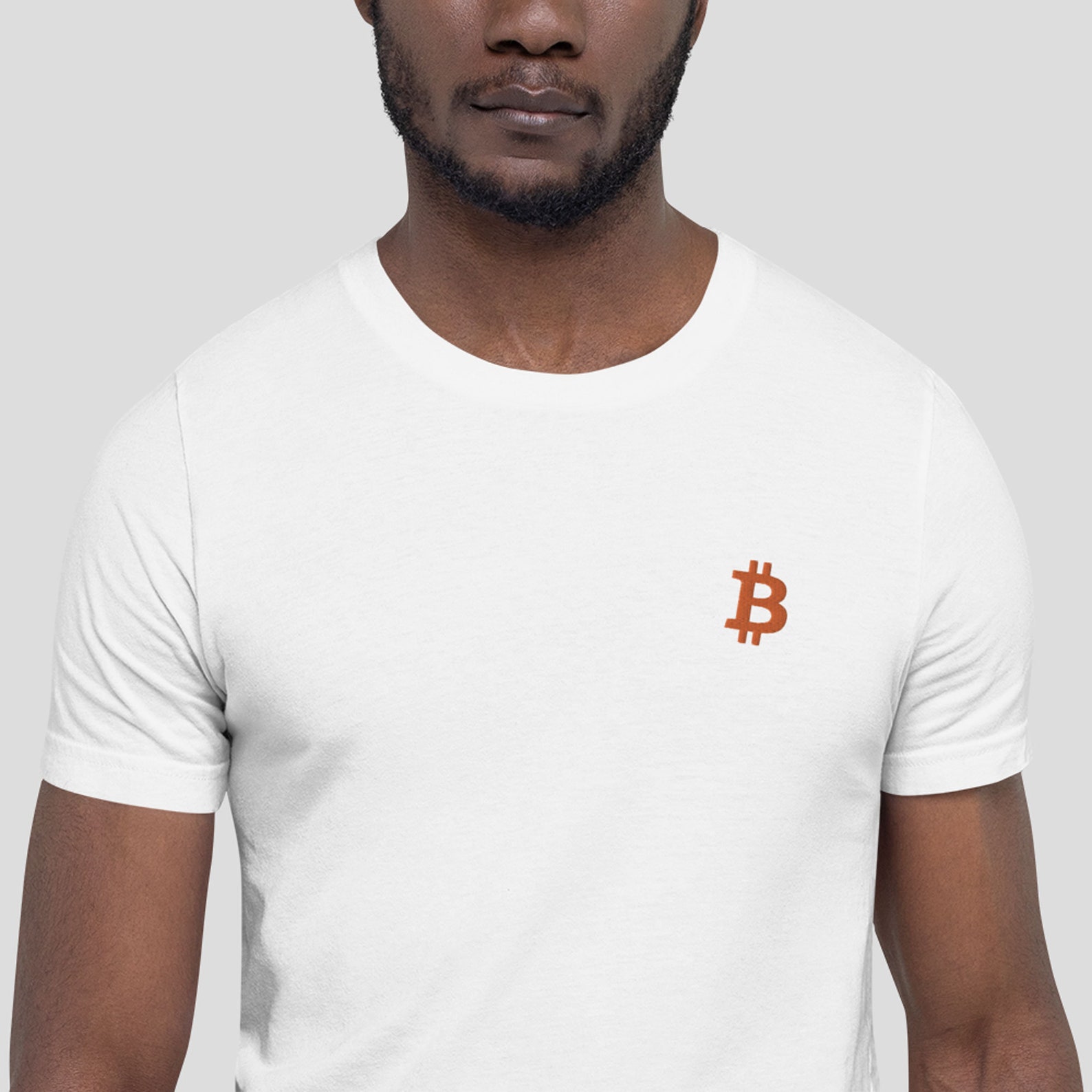 Embroidered Bitcoin Shirt, Fun Gift for Crypto Traders, Orange Bitcoin ...