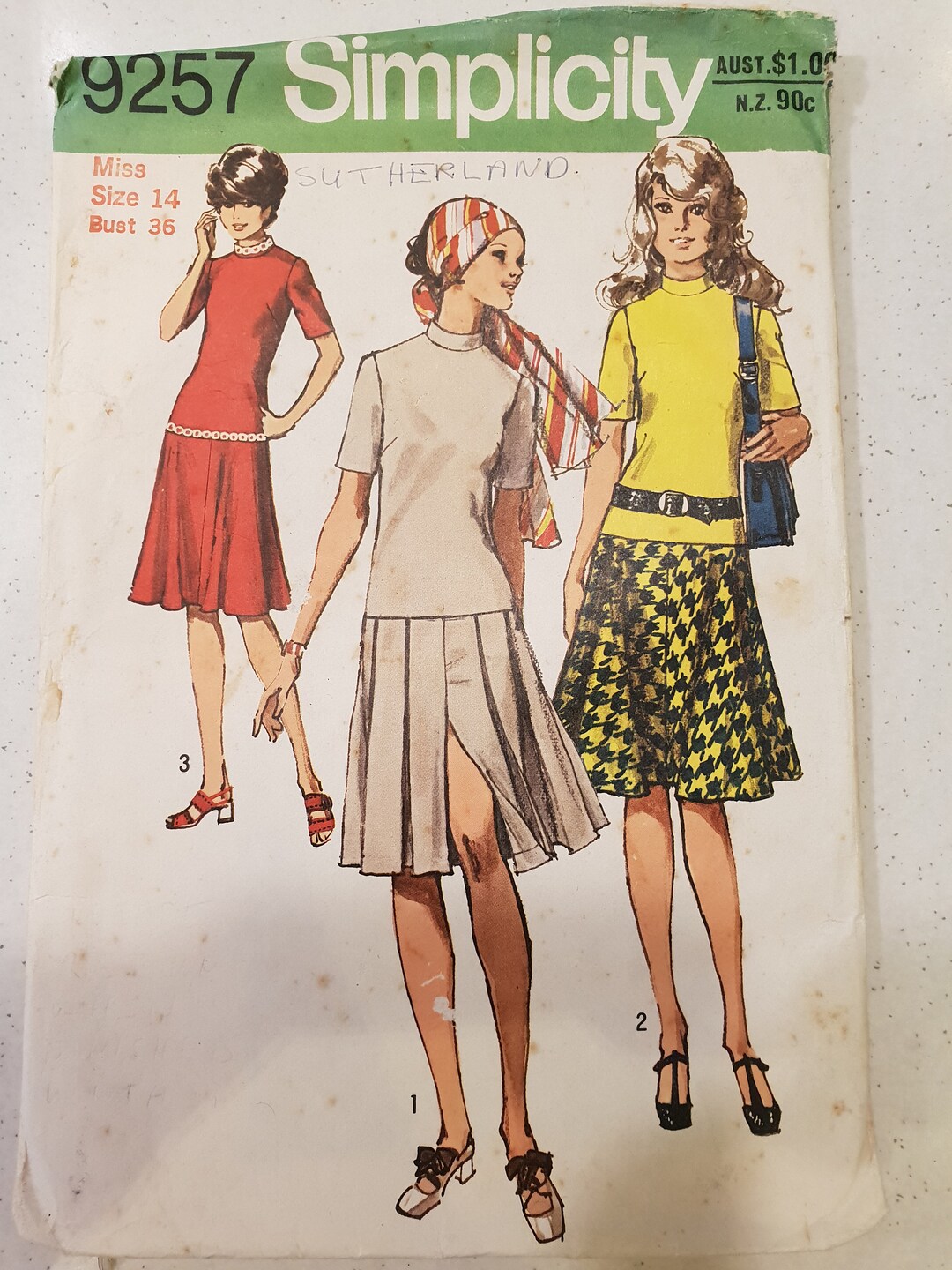 Vintage Paper Sewing Pattern Simplicity 9257 Dress - Etsy