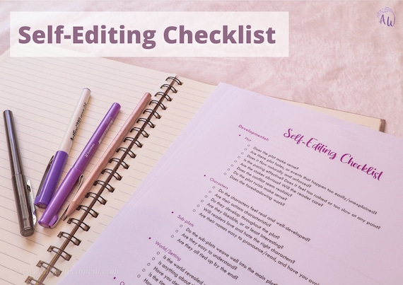Fiction Self-editing Checklist for Writers - Etsy