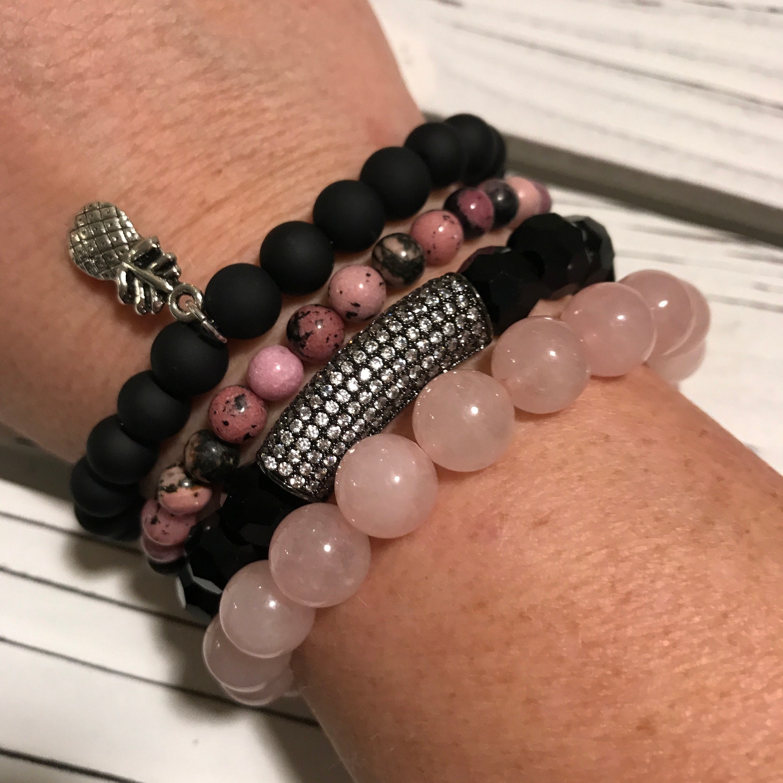 Stack Bracelets Elastic Stretch Bracelets Layered Bracelets - Etsy