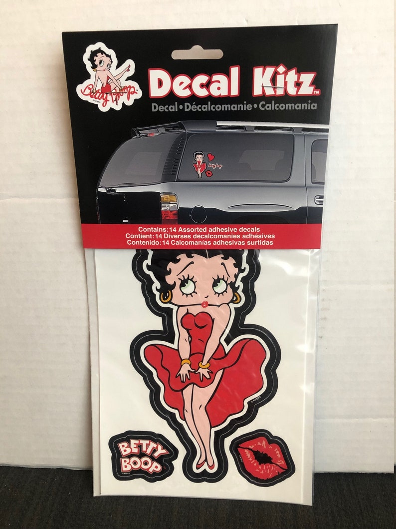 Betty Boop Decal Kitz12 Assorted Decals for Autos Windows - Etsy