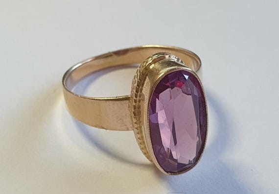 Charming Last Century GOLD 14K ring Stamp 583 ROYAL U… - Gem