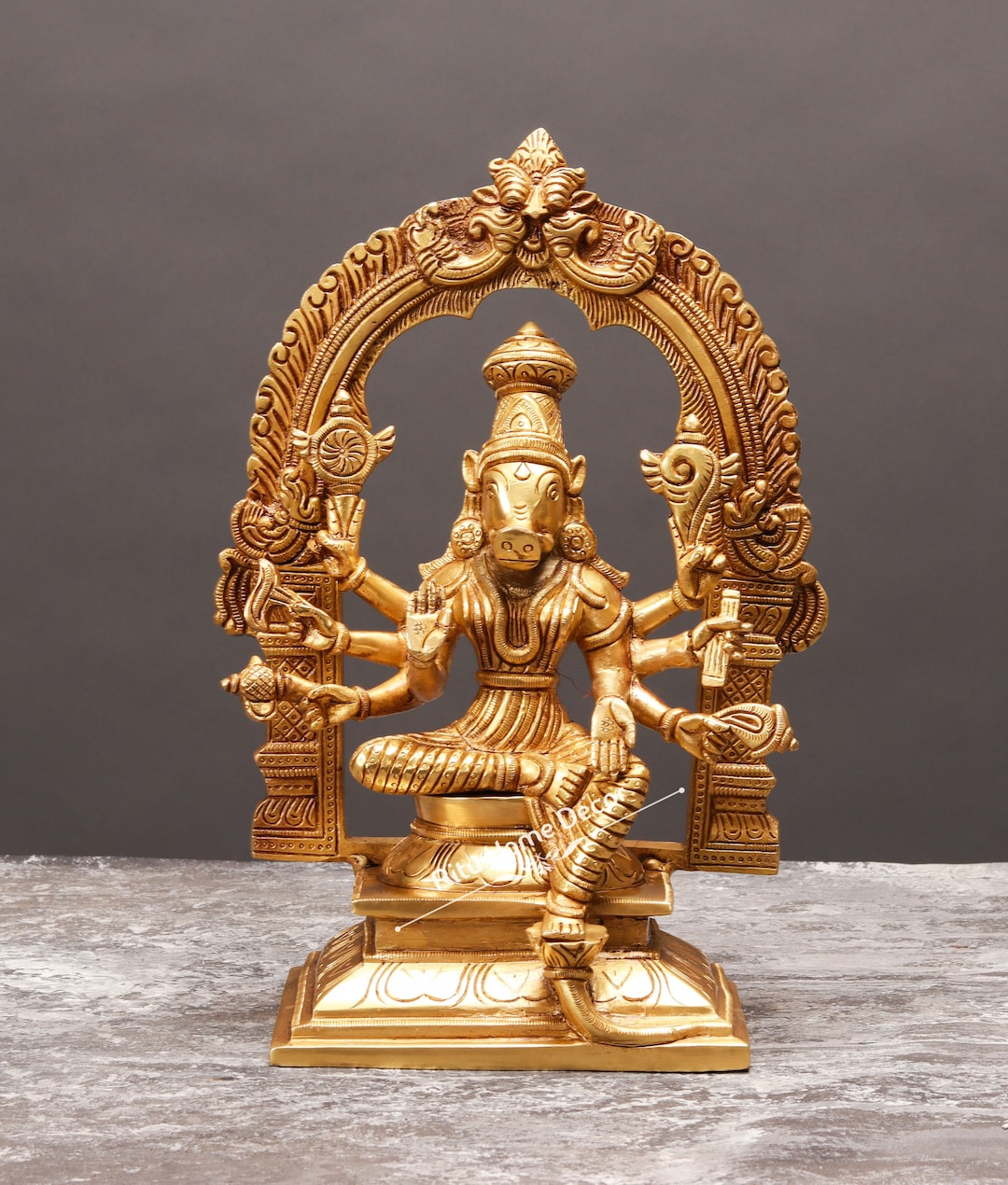 Brass Varahi Devi Statue - 12" Barahi Ma Sculpture - Matrikas - Dandini ...