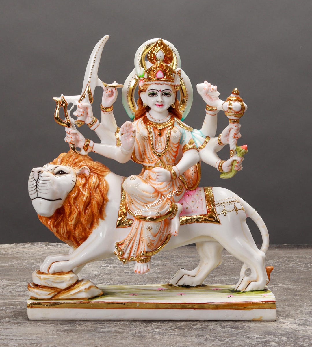Maa Durga 12 Statue Maa Jagdamba Idol Lion Mount Adi Shakti Statue Ma ...