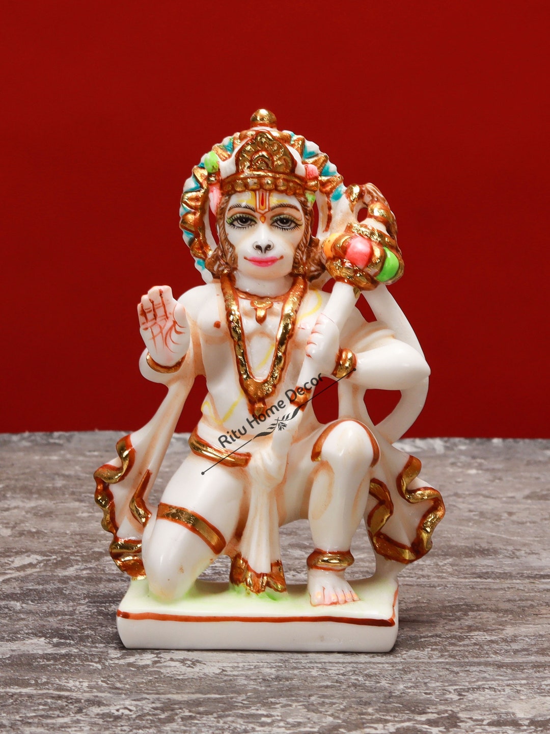 Hanuman God Statue,6" Rambhakta Hanuman Idol, God of Power, Bajrang ...