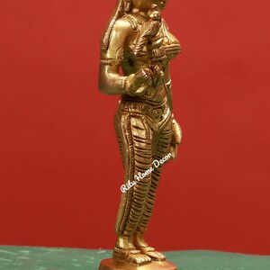 Brass Goddess Meenakshi Devi 8" Statue - Bhudevi Form Idol Lord Vishnu ...