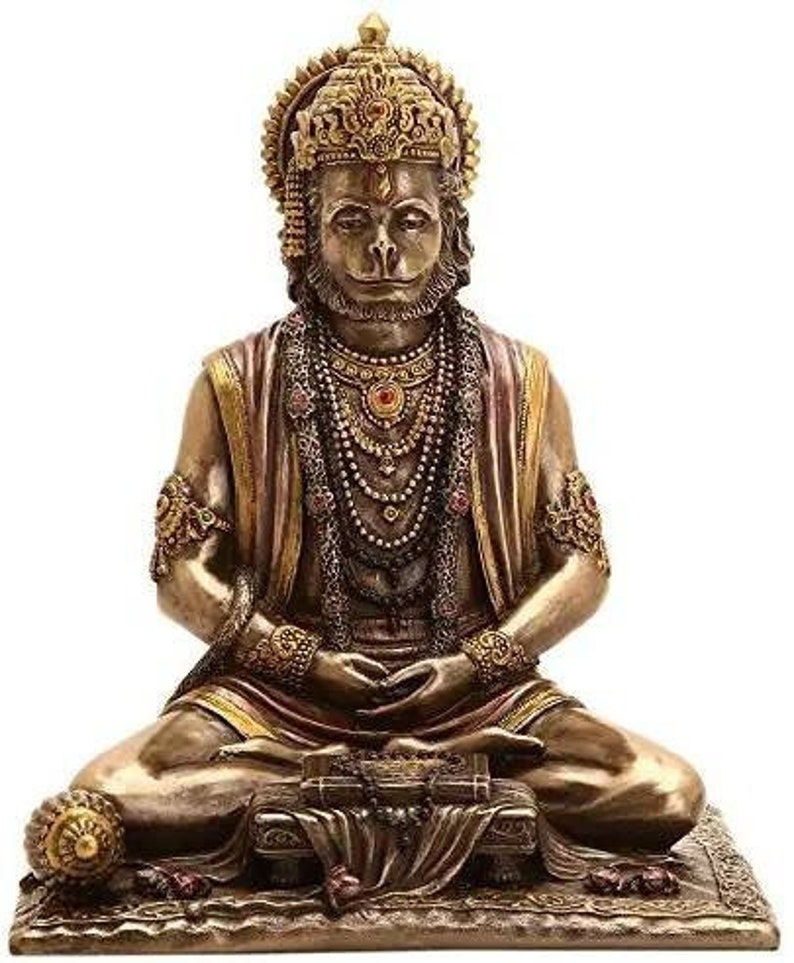 Meditating Lord Hanuman Statue Lord Rama Devotee Idol - Etsy
