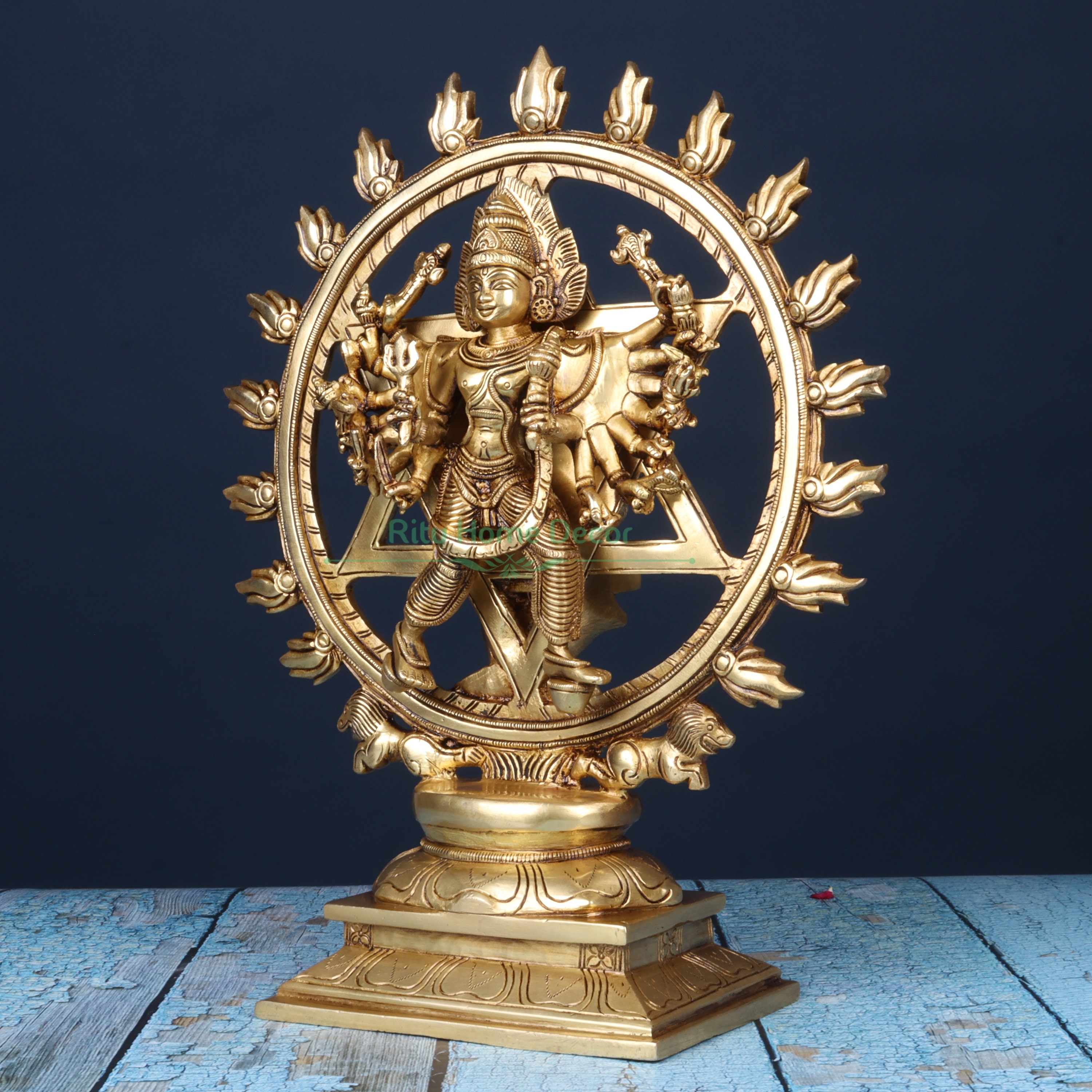 Sudarshana Chakra Statue Brass Lord Vishnu Idol Narayana - Etsy