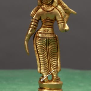 Brass Goddess Meenakshi Devi Statue - Bhudevi Form Idol - Lord Vishnu ...