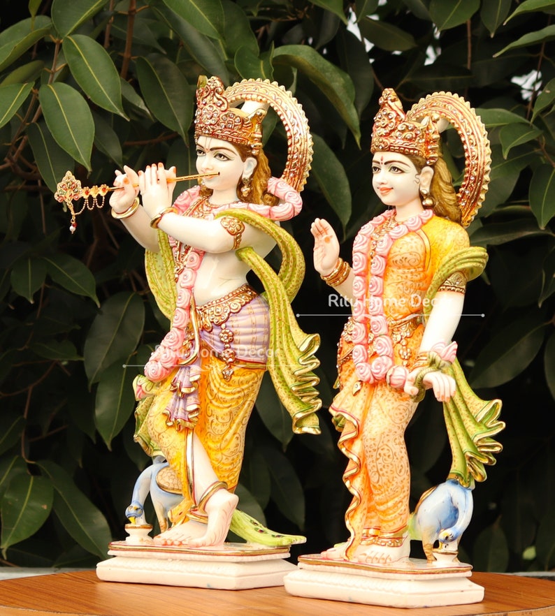 Radha Krishna Statue Radhika Madhav Deity Gopal Gopi - Etsy