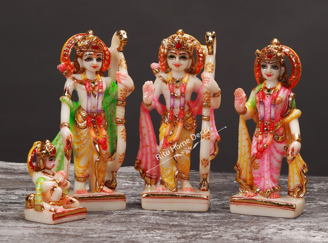 Lord Rama Darbar 8 Sculpture Bhagwan Ram Statues Ram Sita Lakshman ...