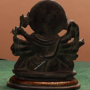 Brass Lord Panchmukhi Hanuman Idol - 6.8" Five Face Hanuman Statue ...