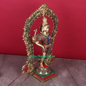 Ardhanarishvara 18 Statue Mahadev Parvati Sculpture Brass Shiva Shakti ...