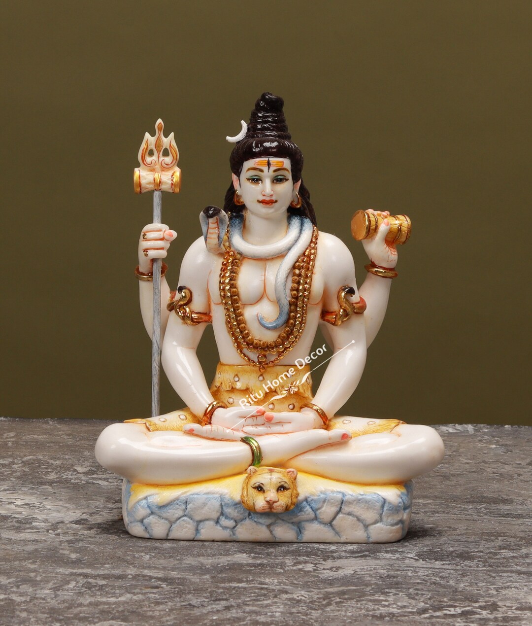 Lord Shiva 21 Cm Statue - God Mahadev Idol - Shiv Shankar Figurine ...