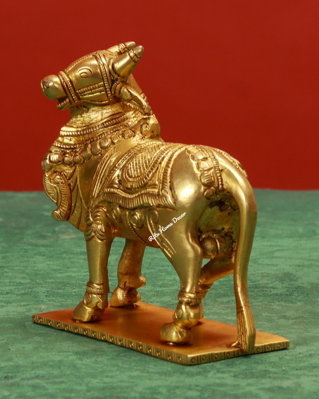 Brass Nandi Statue, Lord Shiva Wagon Sculpture, Sitting Nandi Figurine ...