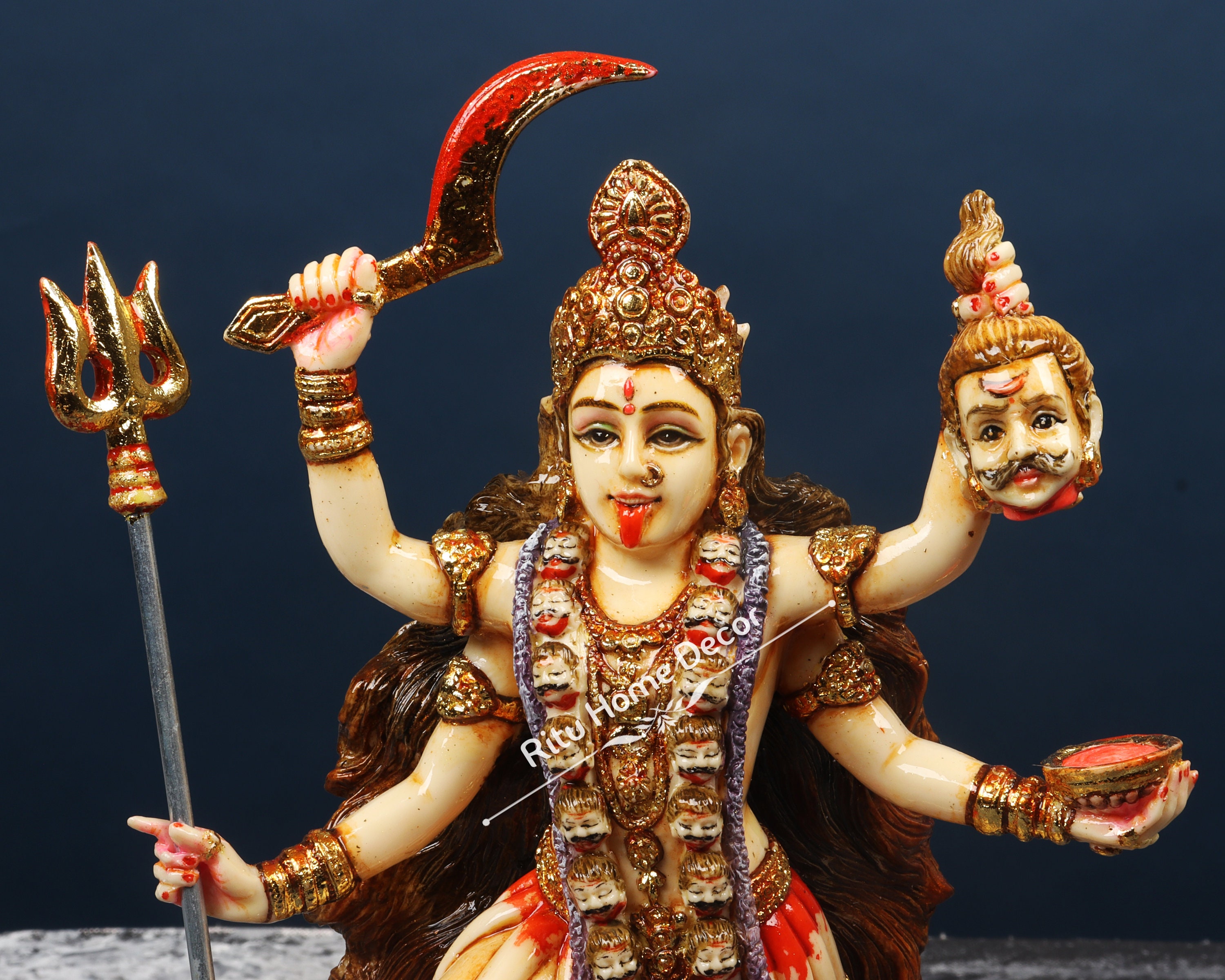Maa Kali Statue - Kalika Sculpture - Hindu Goddess Idol - Mother Adi ...