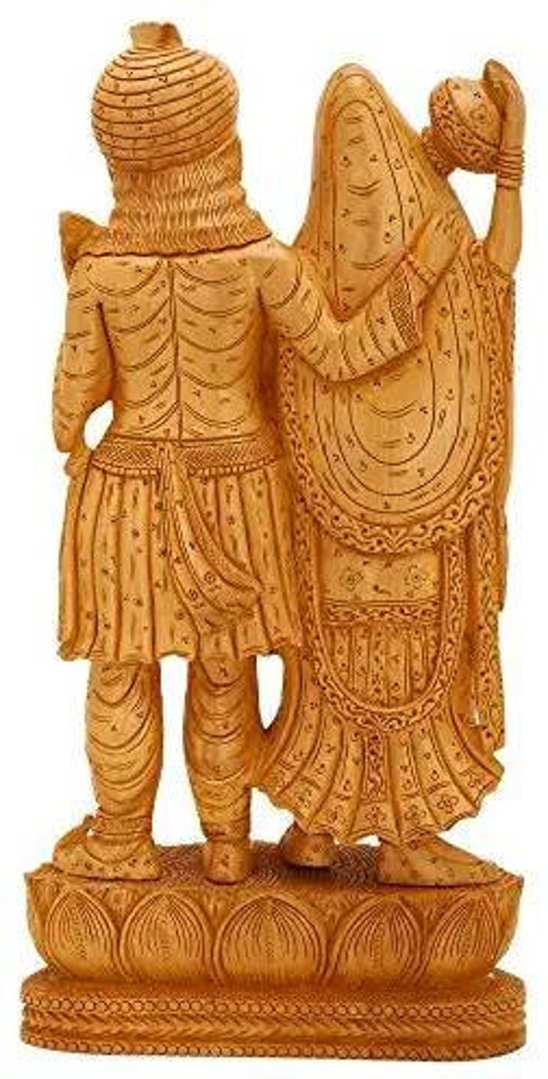 Wooden Rajasthani Indian Couple Statue Love Pair Handmade - Etsy