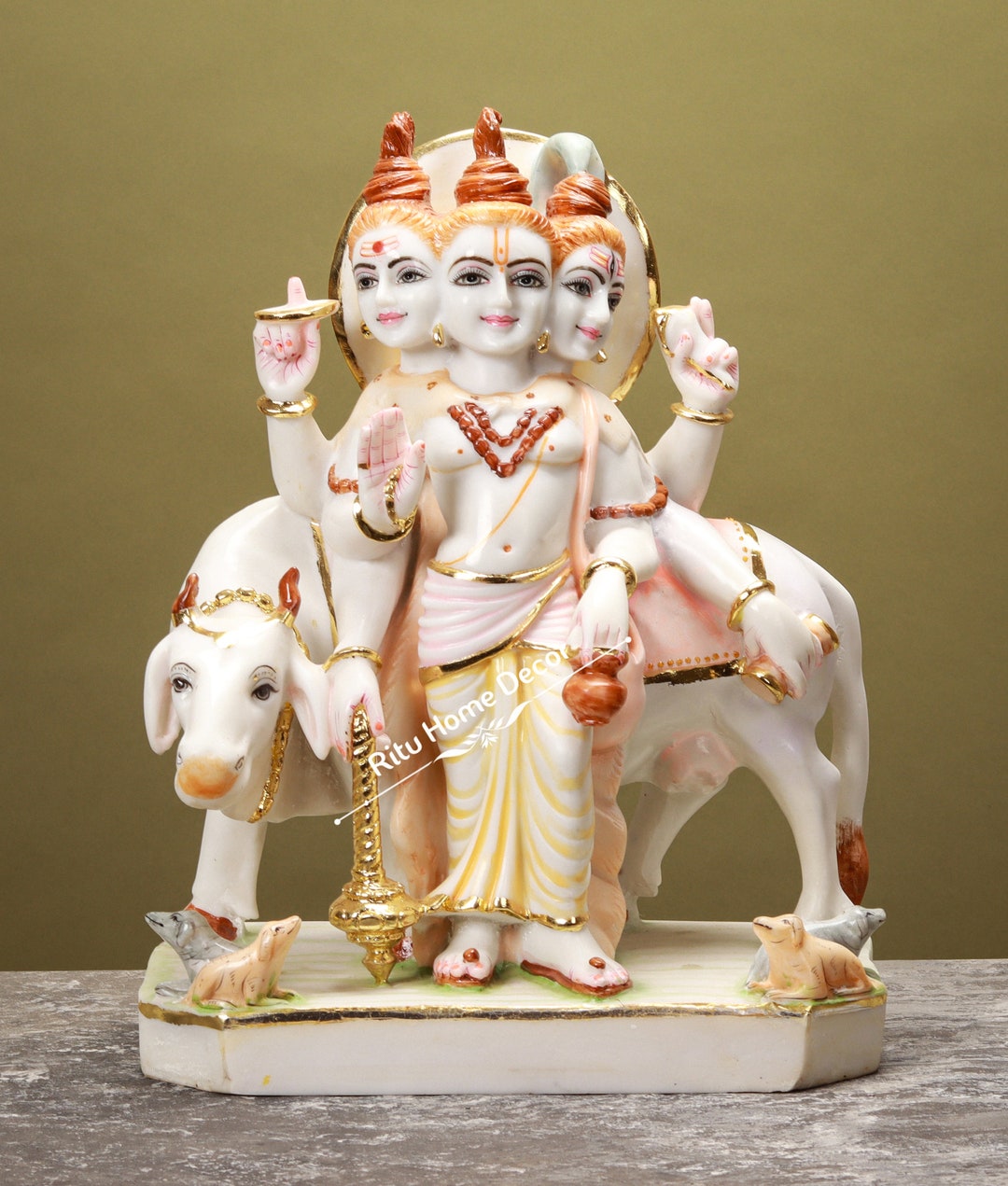 Lord Dattatreya 18" Statue - Datta Idol - Sage Figurine - Tridev ...