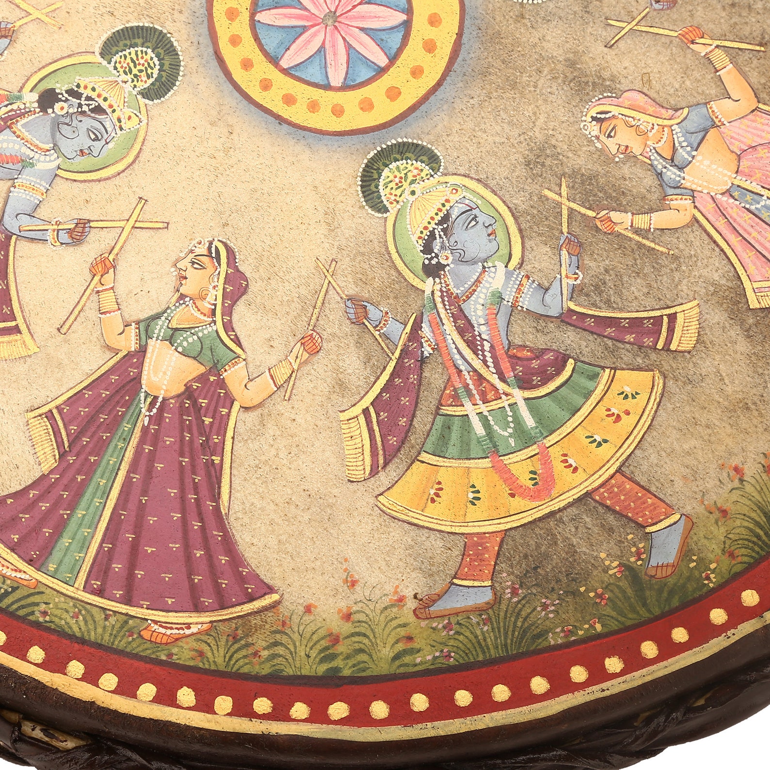 Hand Painted Nangara Drum for Home Décor Krishna Radha and - Etsy