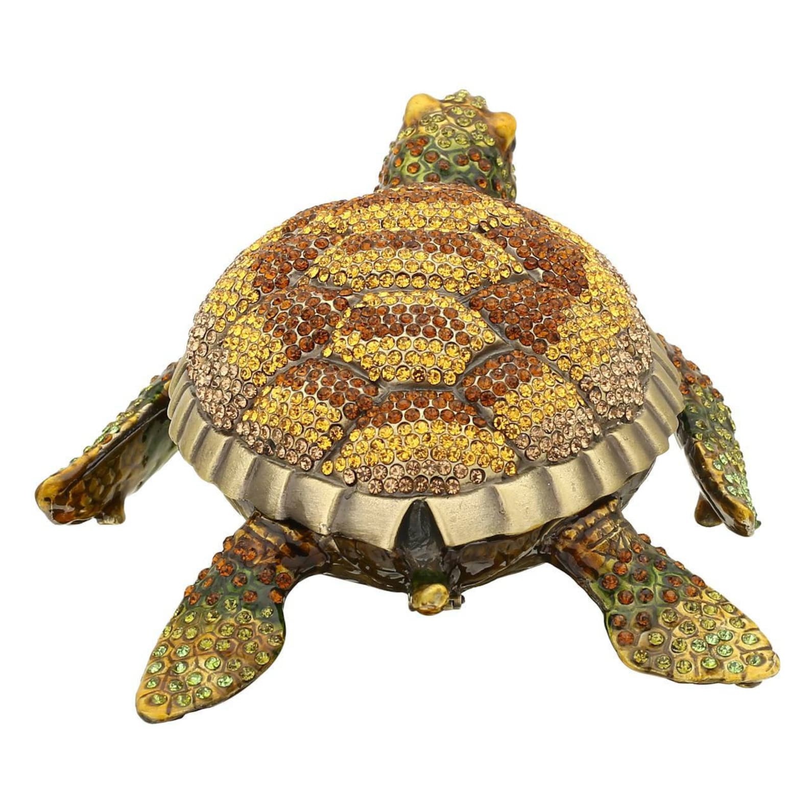 Metal Stone Work Turtle for Home Décor Wish Box Statue Figurine Ocean ...