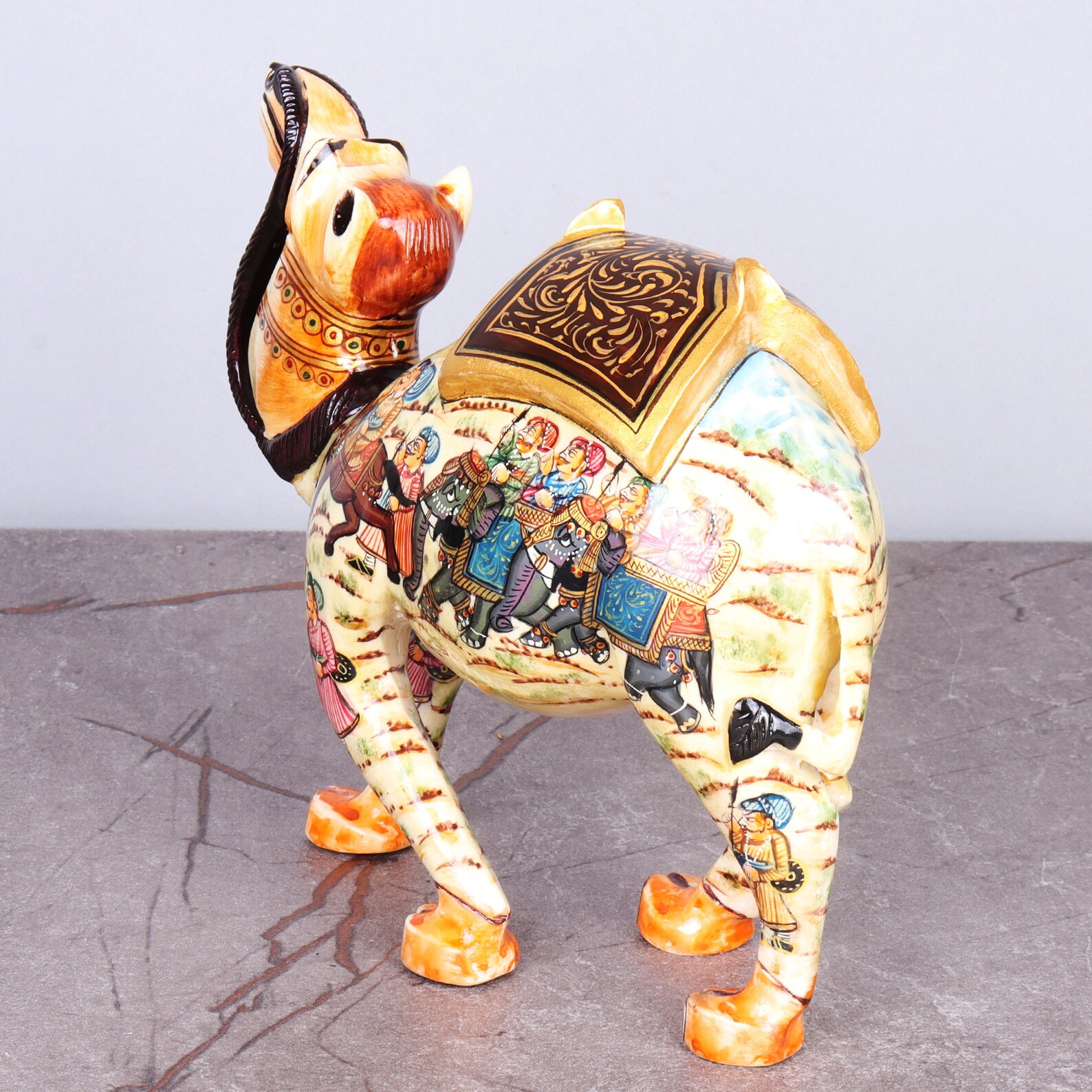 Camel Multicolor 6" Statue - Ship of Desert Animal Figurine - Hand ...