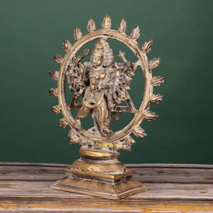 Sudarshan Chakra Statue in Brass - Narayana Weapon - Narsimha Sculpture ...