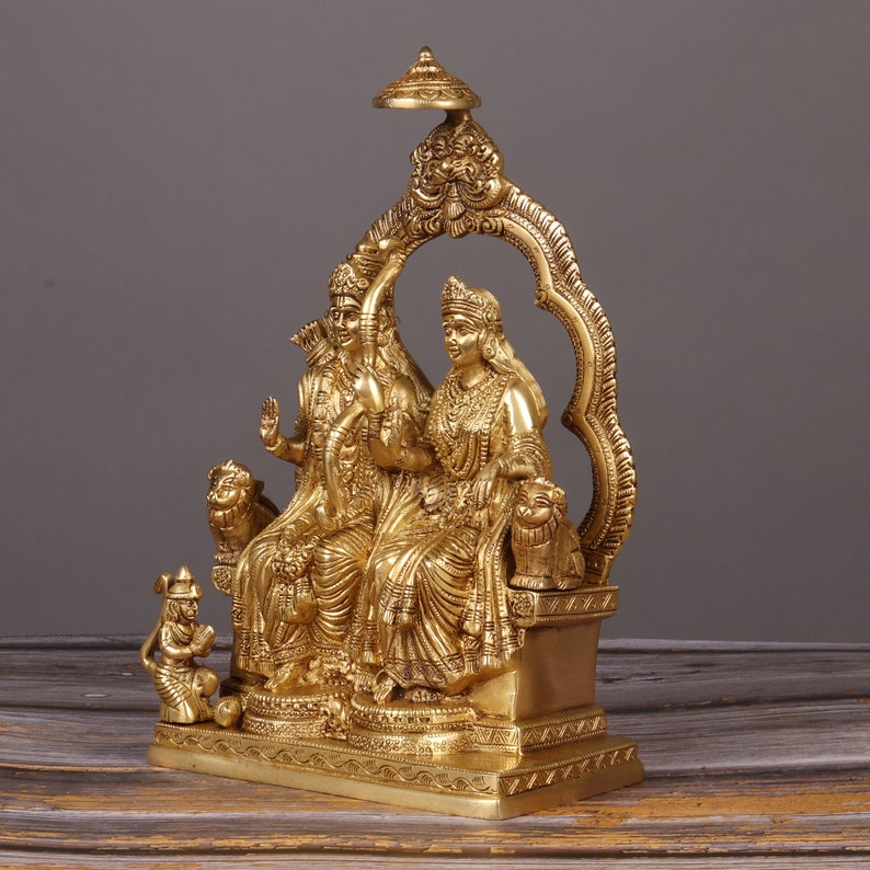 Brass Lord Ram Darbar Statue Ram Sita Sculpture Rama - Etsy